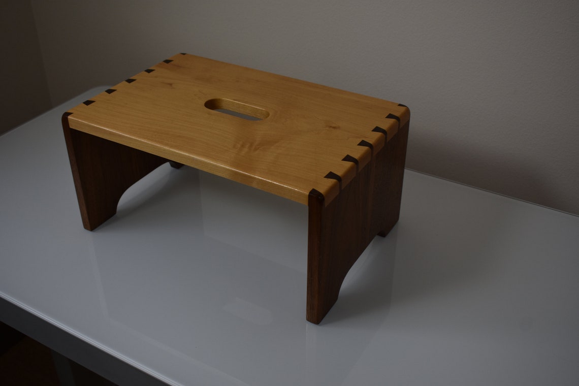 Wood Stool - Dovetail Joinery, Handcrafted - Etsy