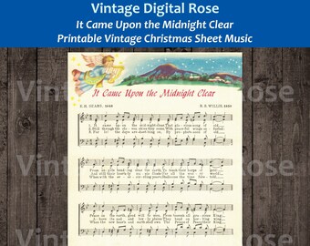 It CAME UPON A Midnight Clear Custom Christian Home Decor Vintage ...