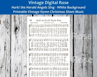Instant Download, Hark! Herald Angels Sing Printable Christmas Hymn ...
