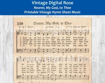 Nearer My God to Thee Hymn Book Sheet Music Digital Download Key of F - Etsy
