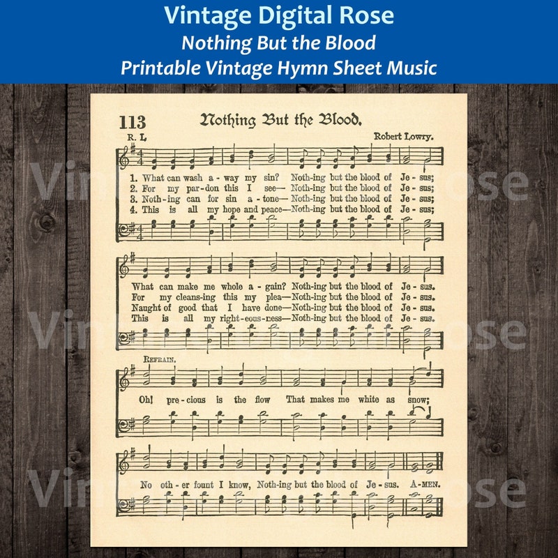 In the Blood Hymn - Etsy