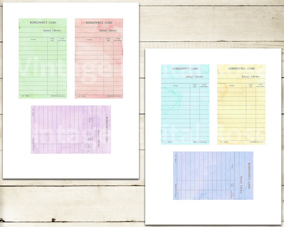 Library Borrowers Card Template