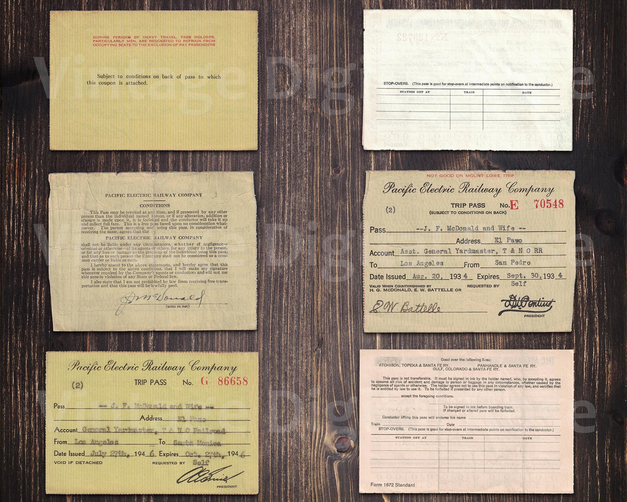 Vintage Printable Vintage Train Passes Railroad Tickets - Etsy