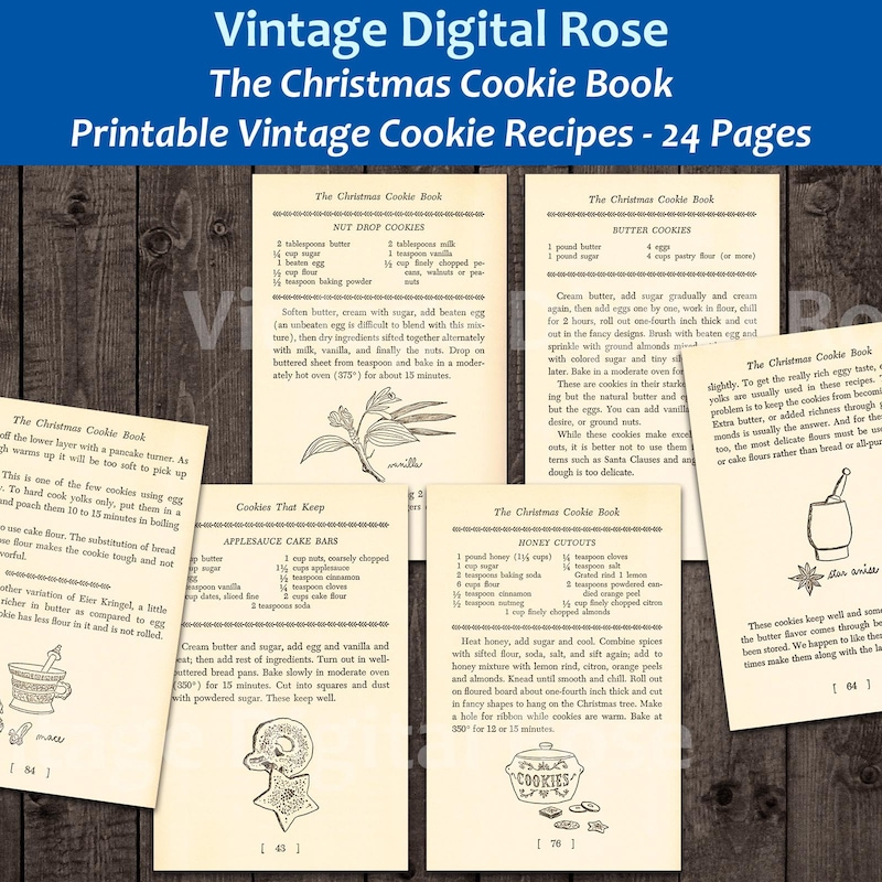 Cookie Recipe Printable - Etsy