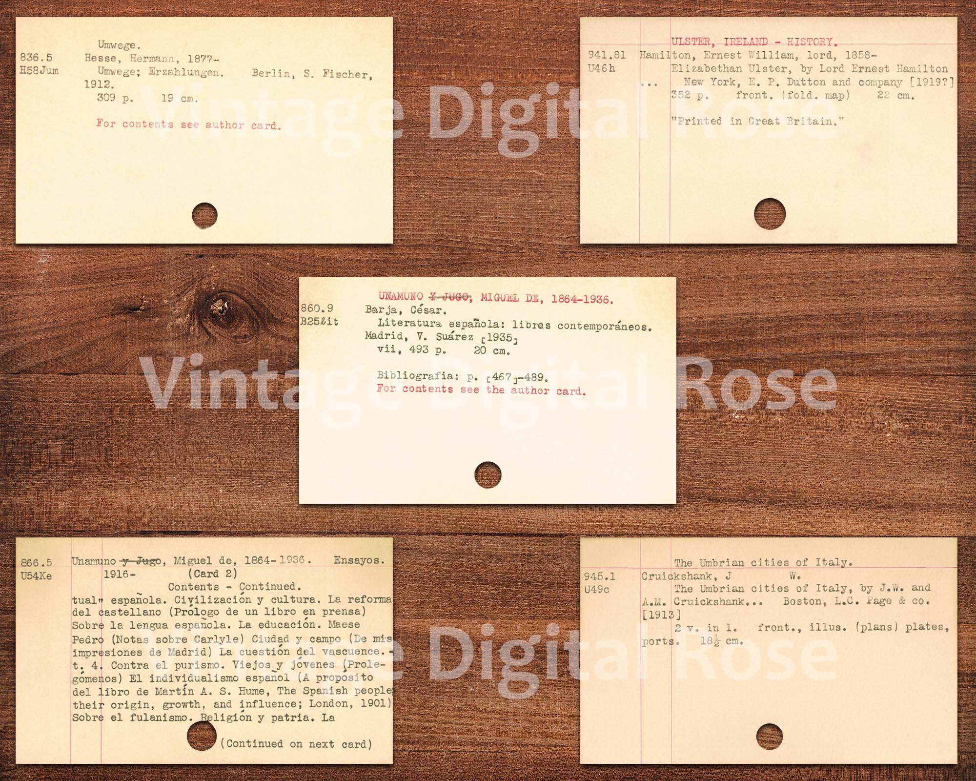Vintage Printable Library Card Catalog Cards Typewriter Typed Cards ...