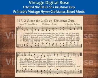 I HEARD THE BELLS on Christmas Day Christian Home Decor Sheet Music ...