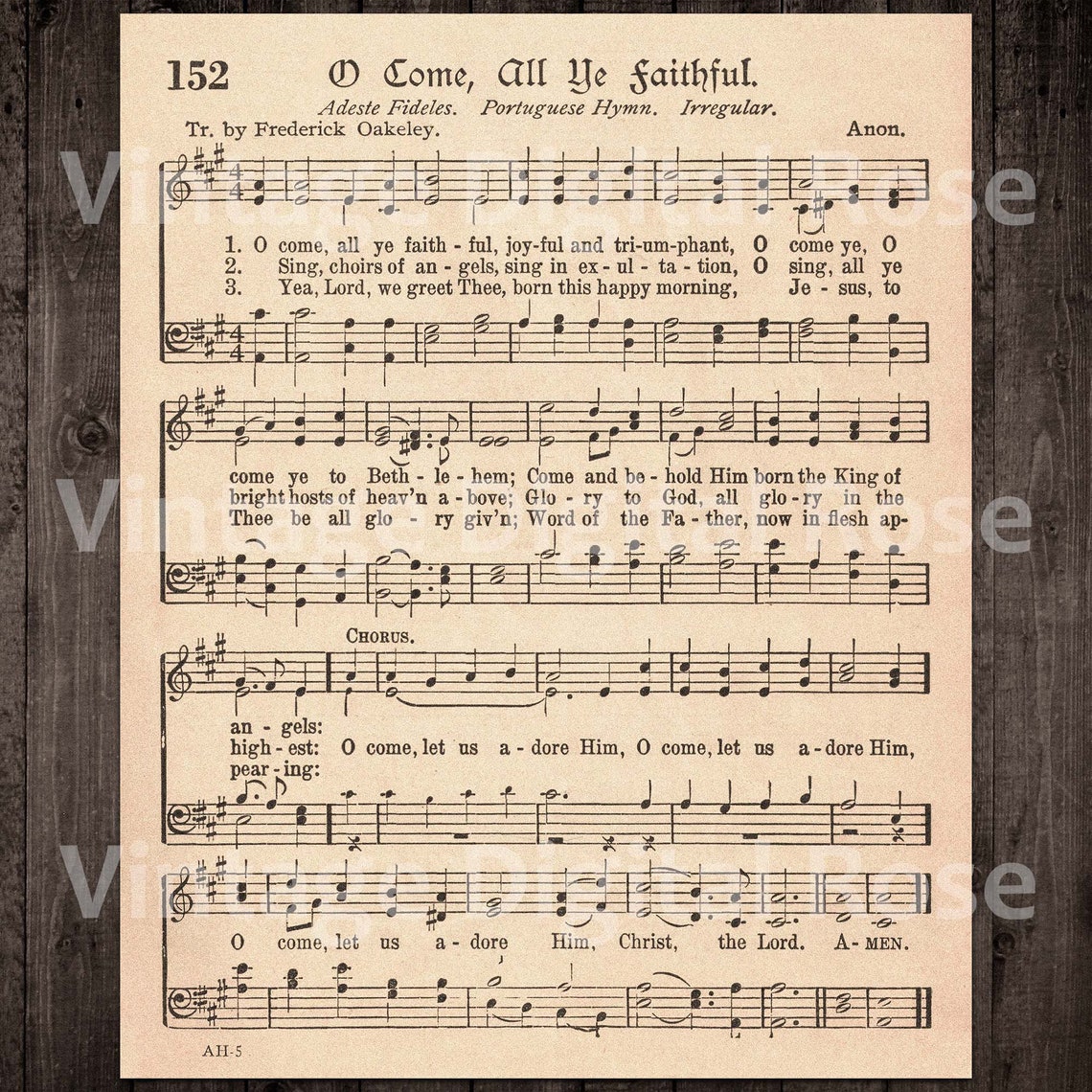 Printable Vintage Christmas Hymns Set of 3 Sheet Music Top Christmas ...