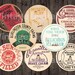 Printable Vintage Rainbow Milk Caps - Set of 8 Milk Caps - 1" Inch 2 ...