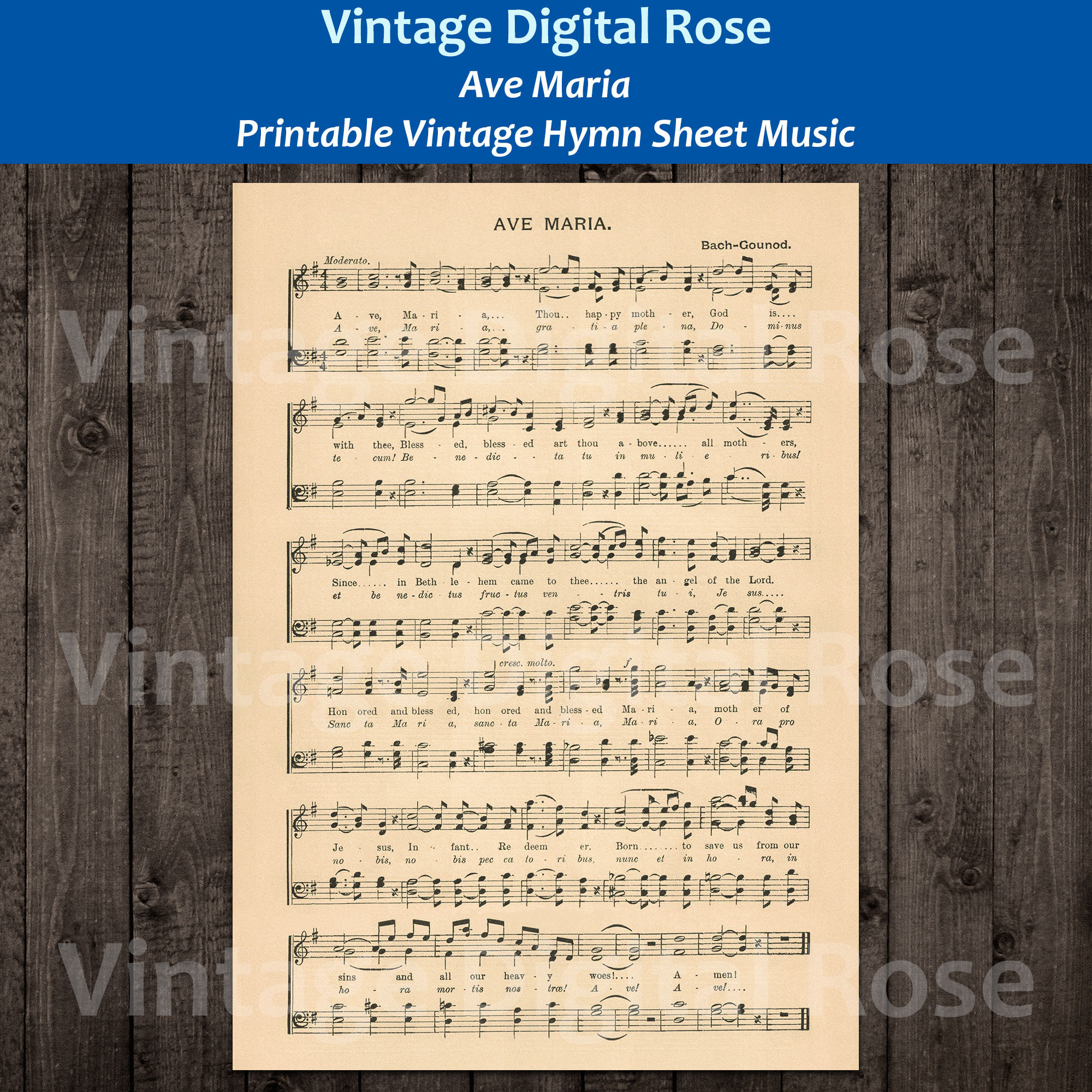 Vintage Sheet Music Printable