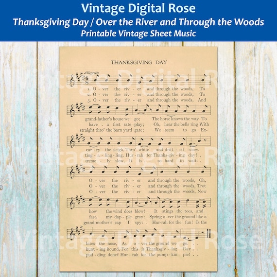 Over the River and Through the Woods Thanksgiving Day | Etsy