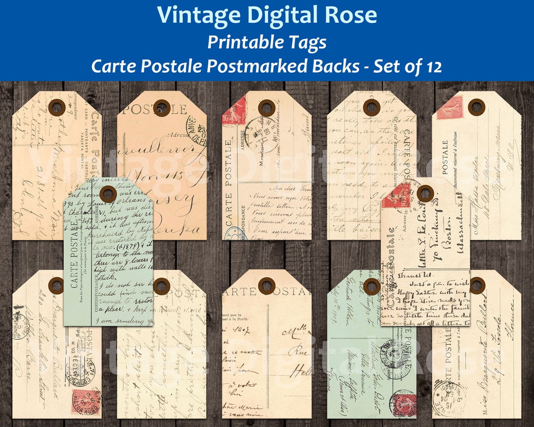 Journal Tags - Vintage Antique Postcards Carte Postale French ...