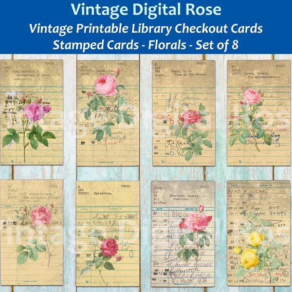 Library Checkout Card Printable - Etsy