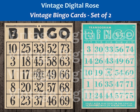 Vintage Bingo Cards