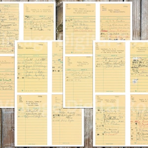 Vintage Printable Library Checkout Cards Stamped Cards Digital Collage ...