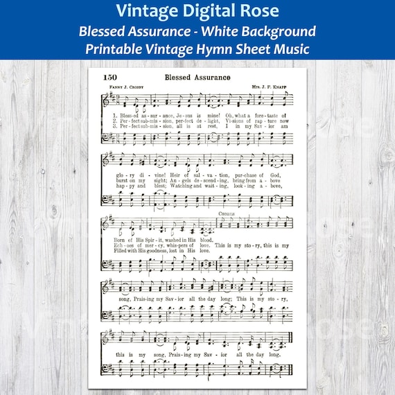 Vintage Hymn Background Great Is Thy Faithfulness Print, Hymn