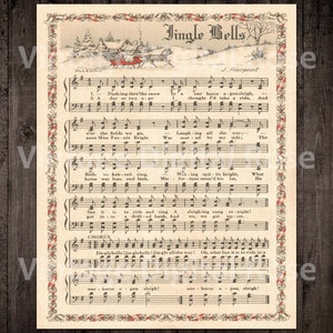 Printable Vintage Christmas Carols Color Illustrations Best Sellers Top ...