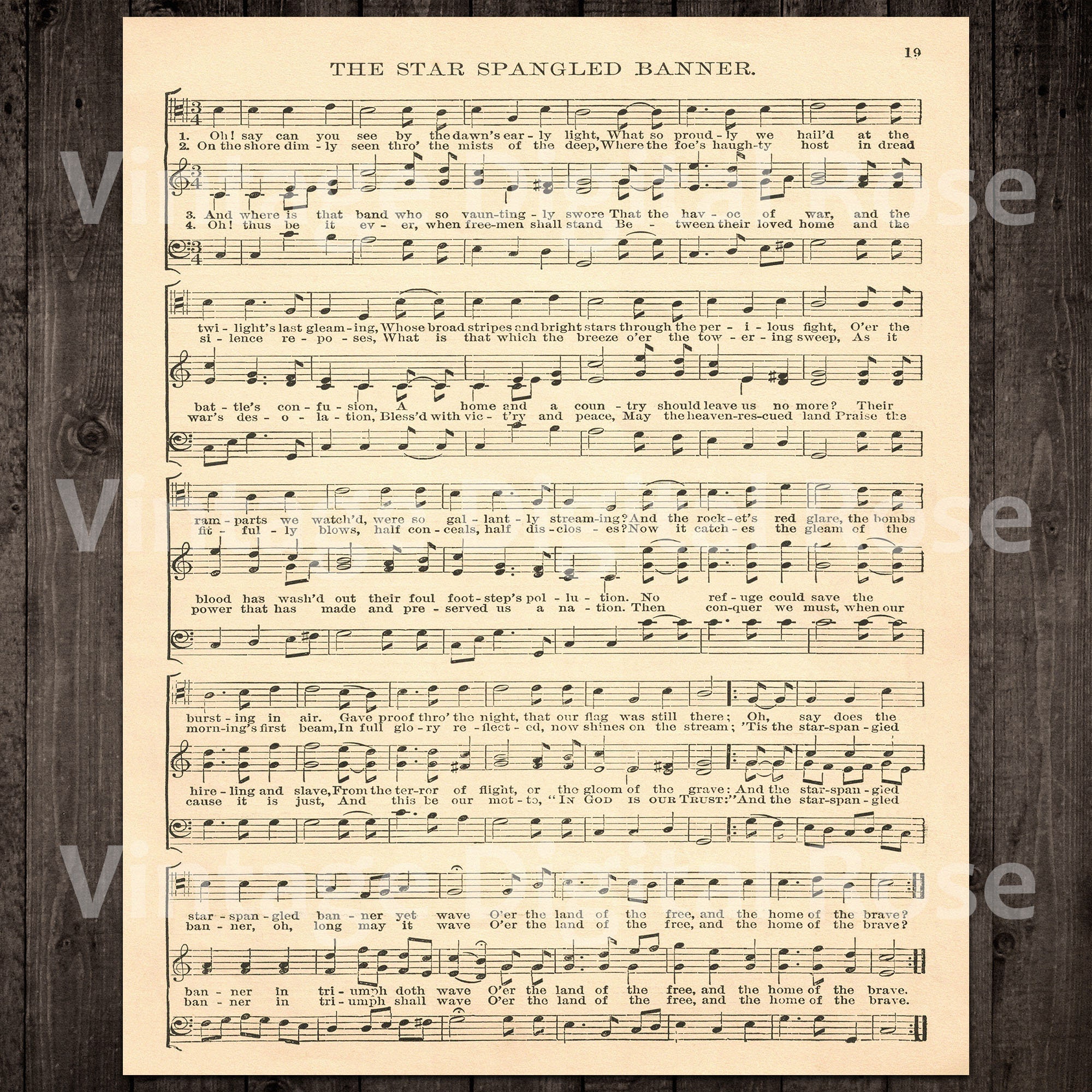 Printable Vintage Patriotic Sheet Music Set of 3 Best Sellers | Etsy