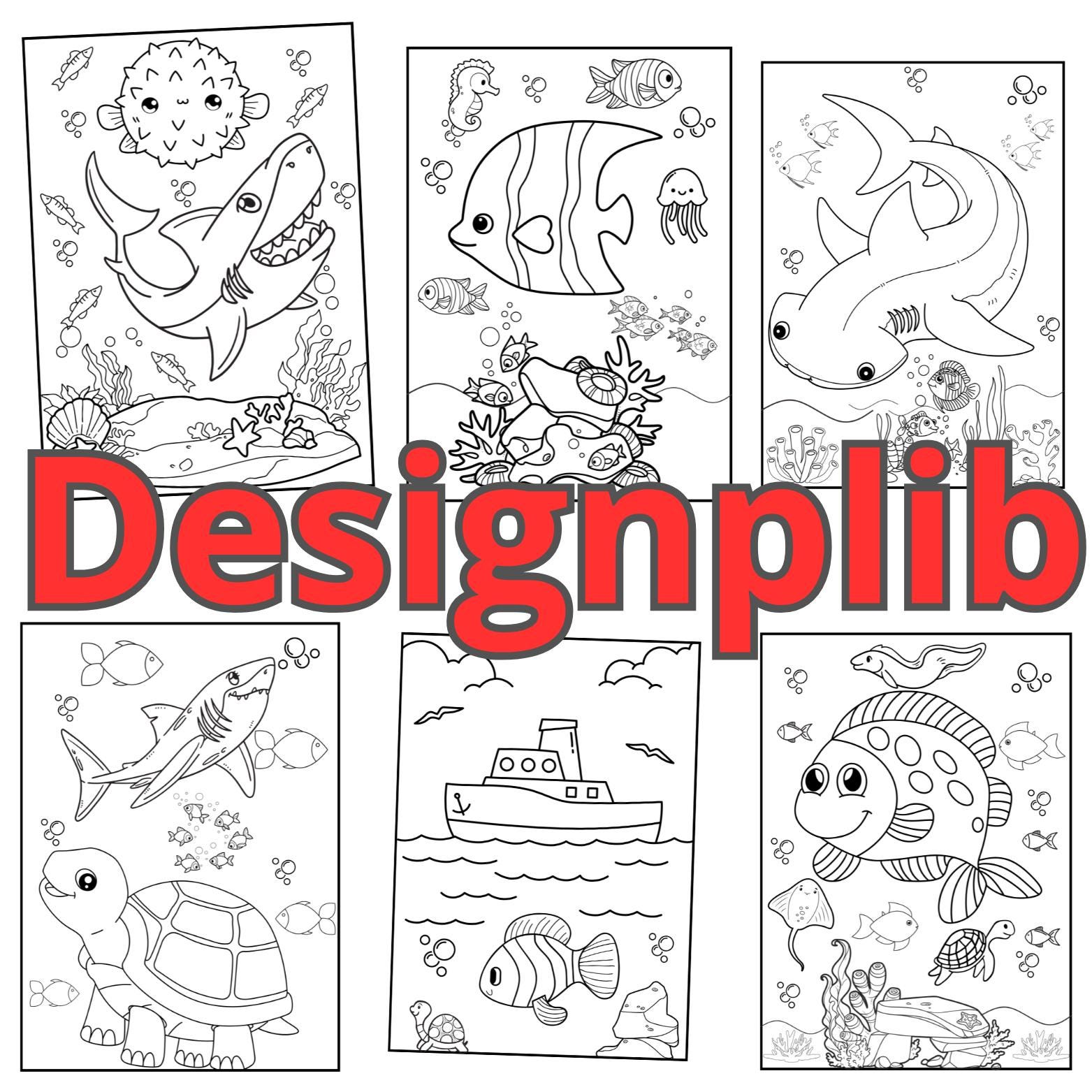 Ocean Coloring Pages, 50 Ocean Coloring Pages, Explore the Ocean ...