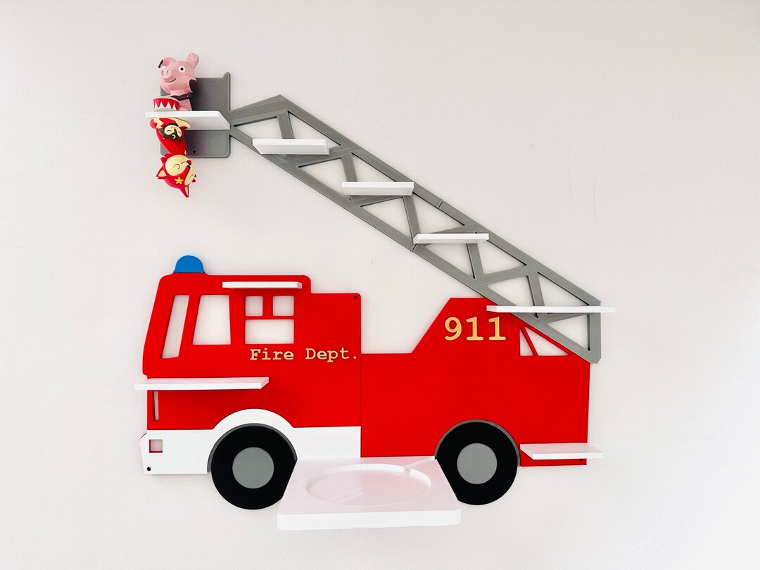 Tonie Wall Shelf Fire Engine Suitable for Toniebox, Tonies, Tonie Fire ...