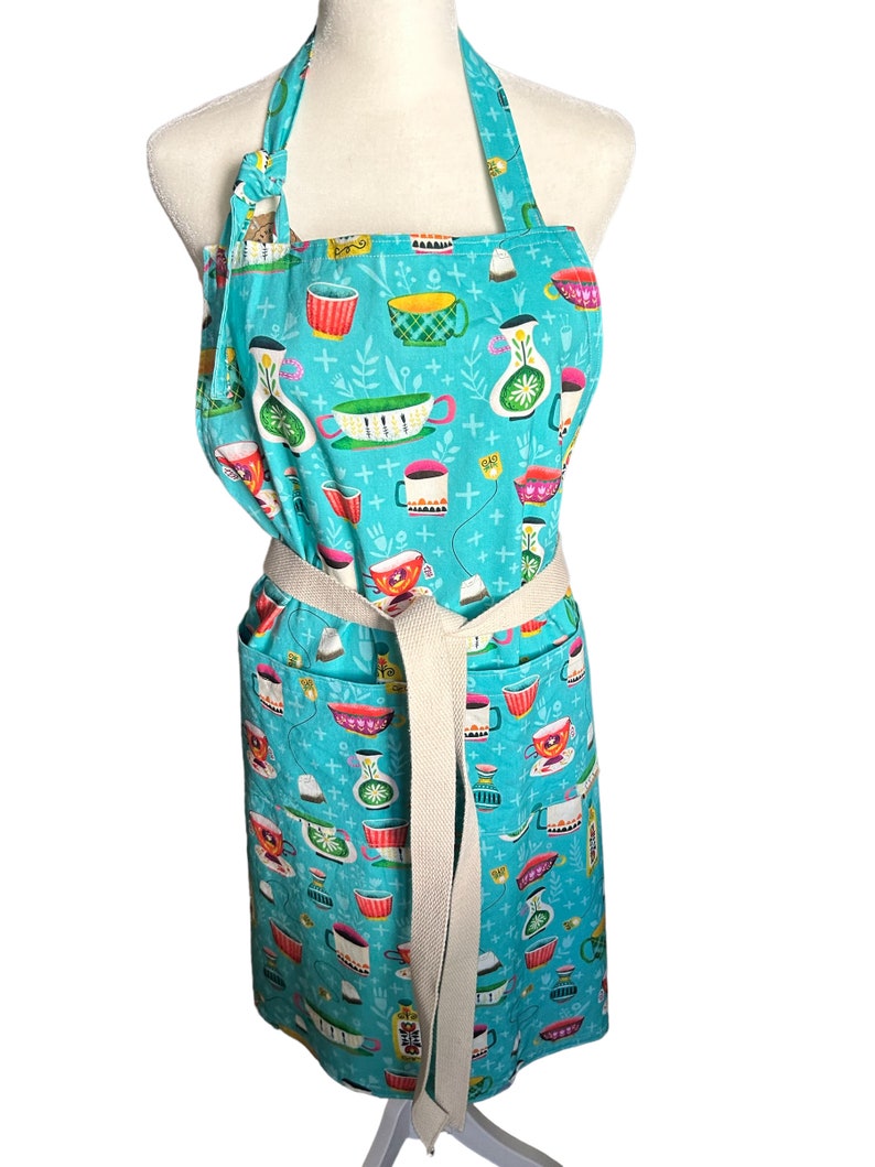 Tea Cup Apron Double Sided Unisex Tea Lover - Etsy