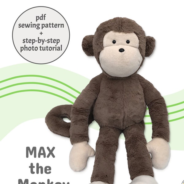 Monkey Plush - Etsy UK