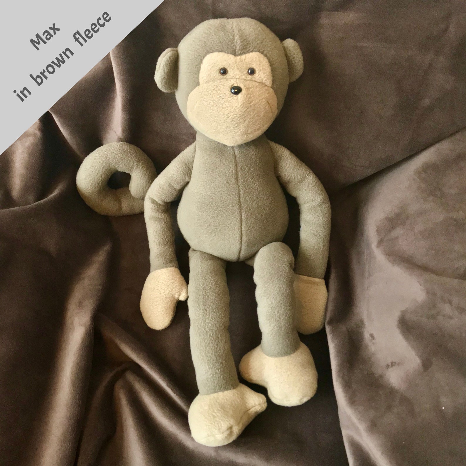 Max the Monkey Digital Sewing Pattern Photo Tutorial DIY - Etsy Australia