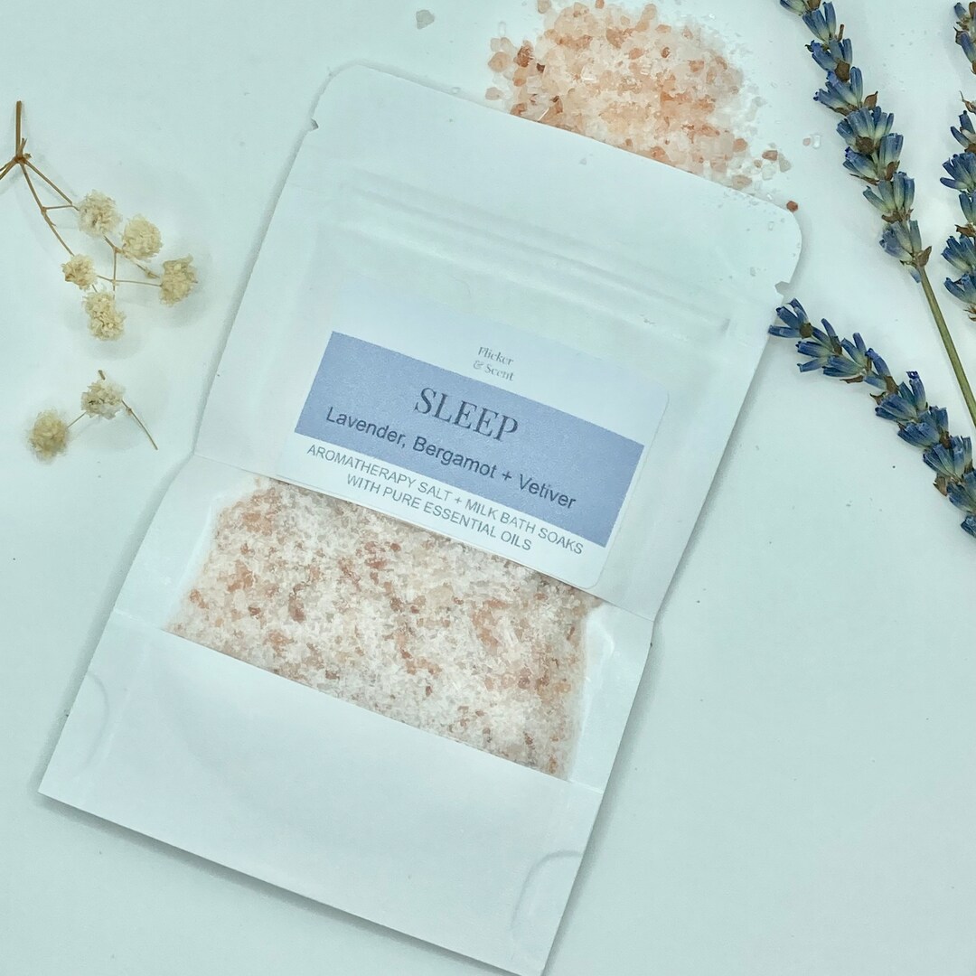 Sleep Aromatherapy Bath Salts Sachet, Coconut Milk, Oats, Vegan - Etsy