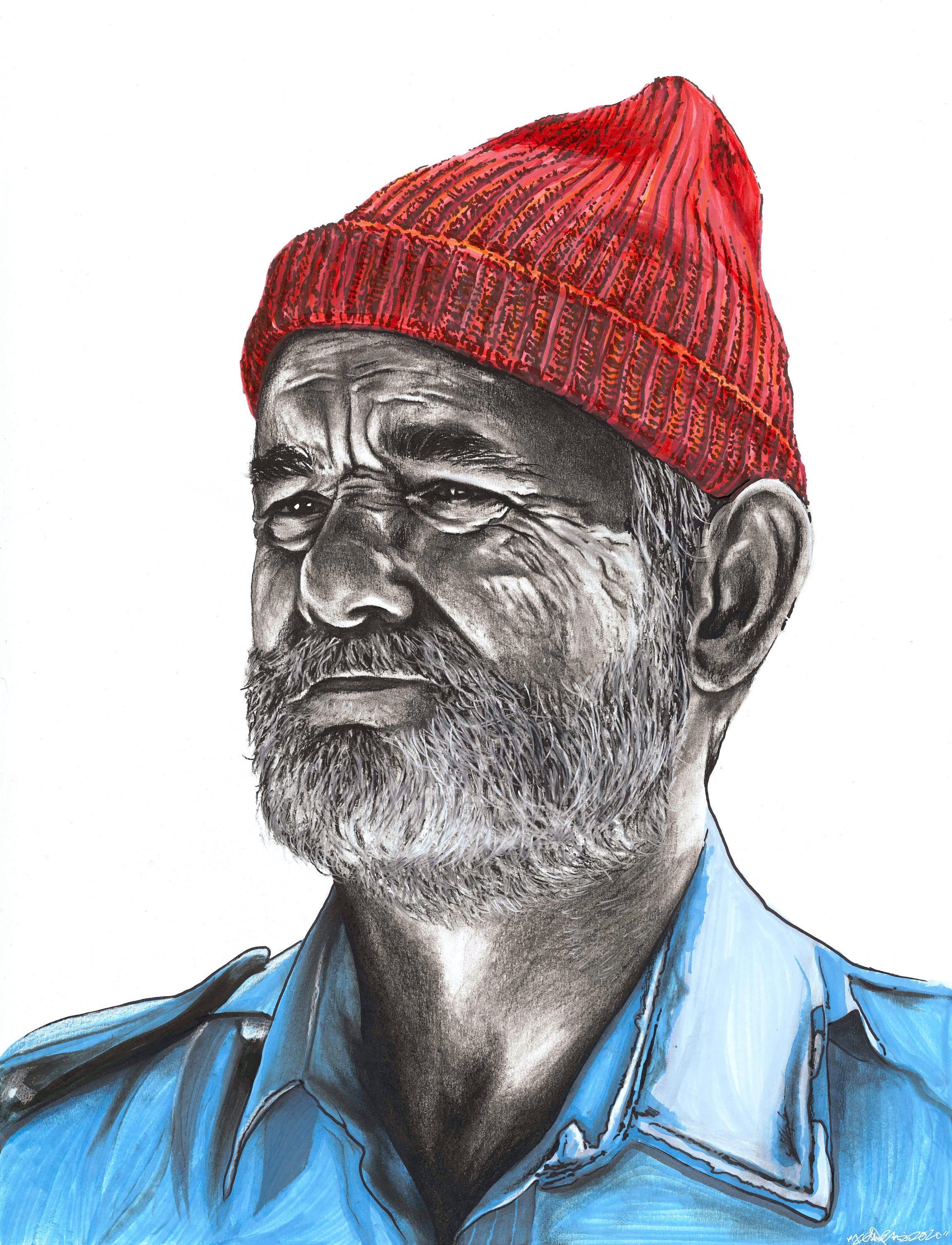 LIFE AQUATIC Bill Murray Print - Etsy