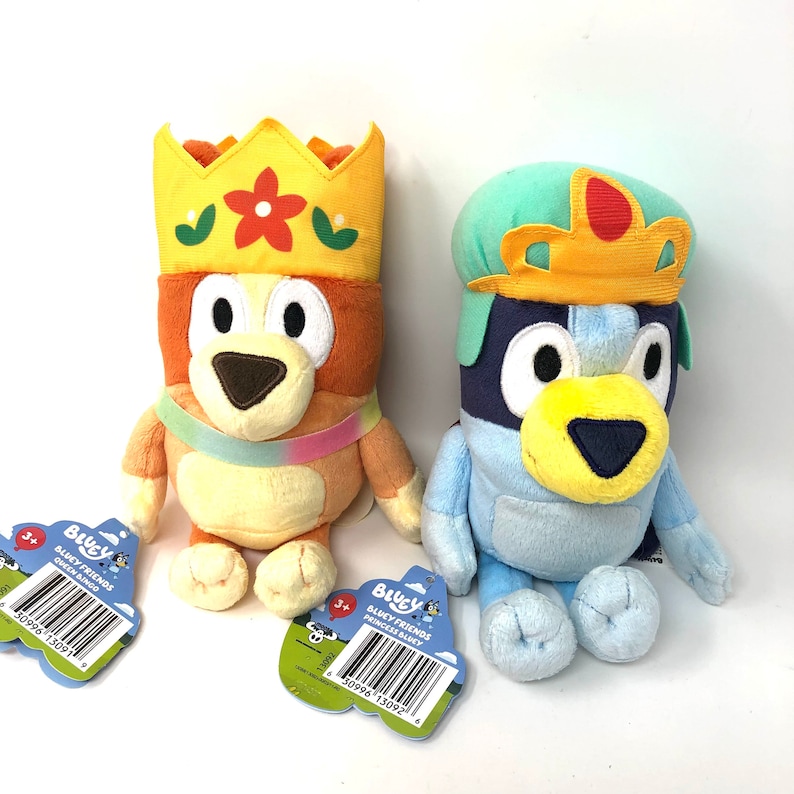 Bluey Friends Princess Bluey & Queen Bingo Plush Stuffed | Etsy Australia