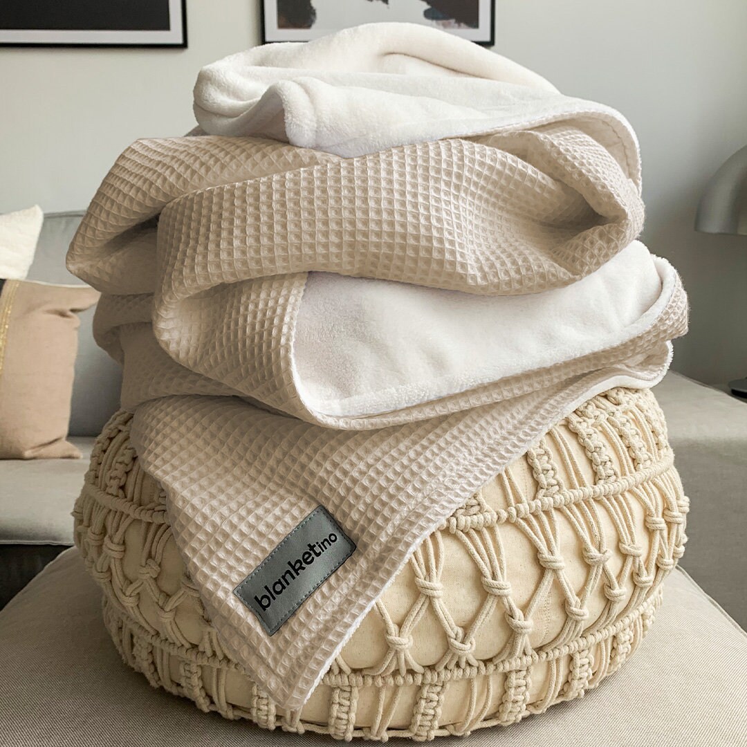 Cuddly Blanket Cream/sand White “perfect” – 145 X 210 Cm | With ...