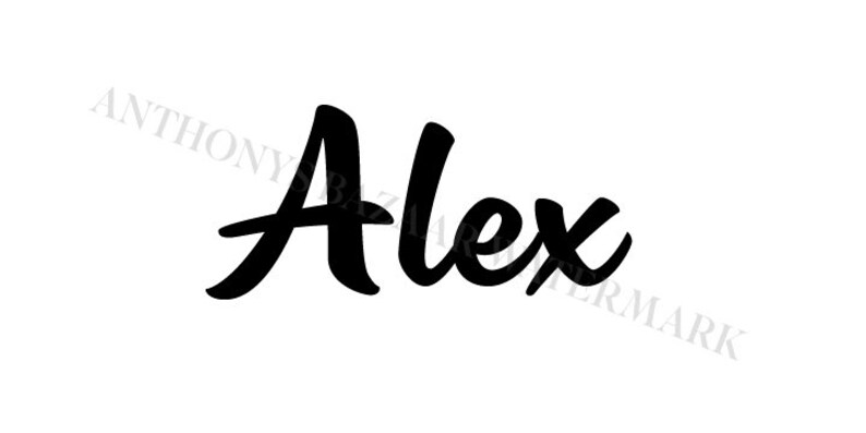 Alex Svg Ai Dxf Eps Png Jpg File Boys Name Cricut Glowforge and Laser ...