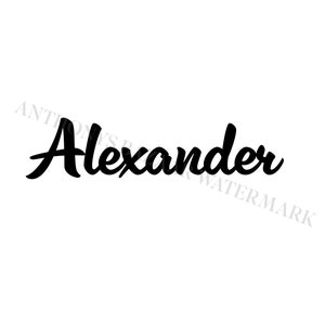 Alexander Svg Ai Dxf Eps Png Jpg File Boys Name Cricut Glowforge and ...