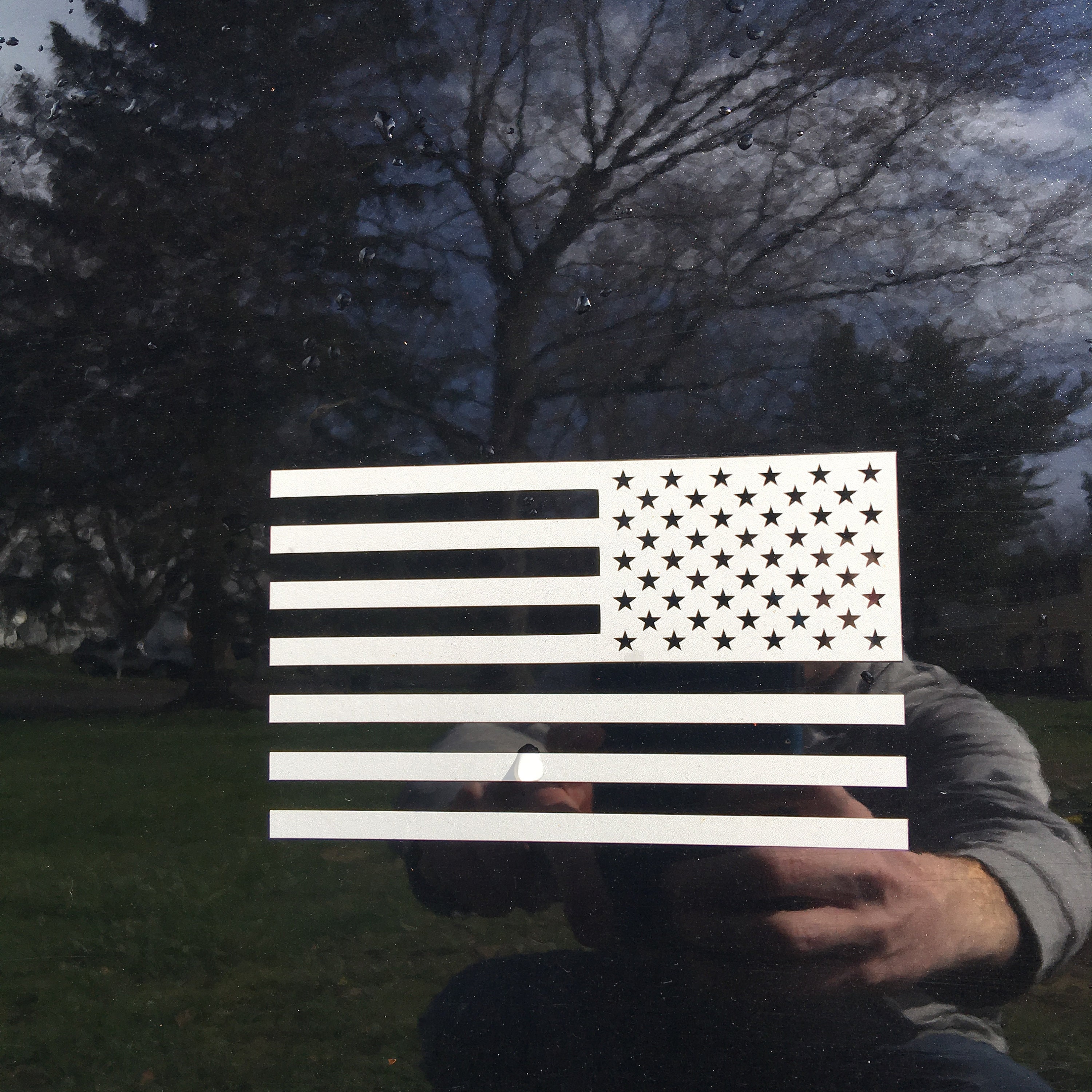 American Flag Decals 2 Pack White Military Matte Pair Premium Vinyl ...
