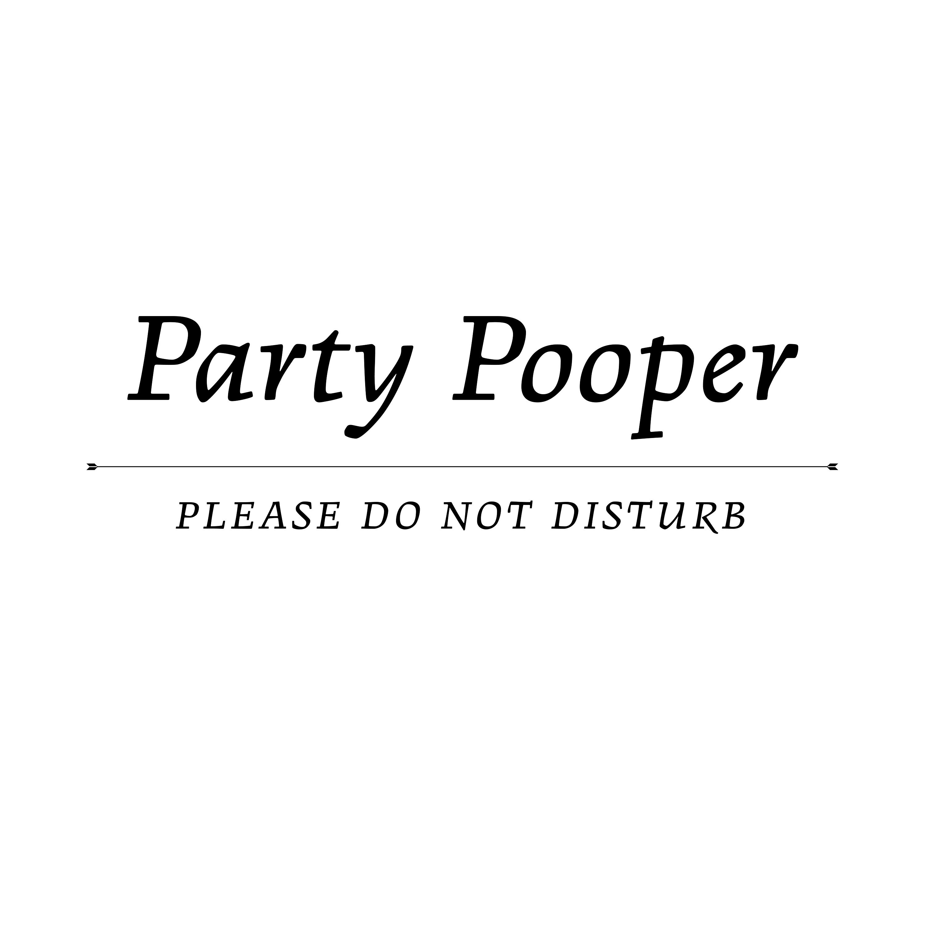 Party Pooper Do Not Disturb Sign Vector Svg Ai Dxf Eps Png Jpg File ...