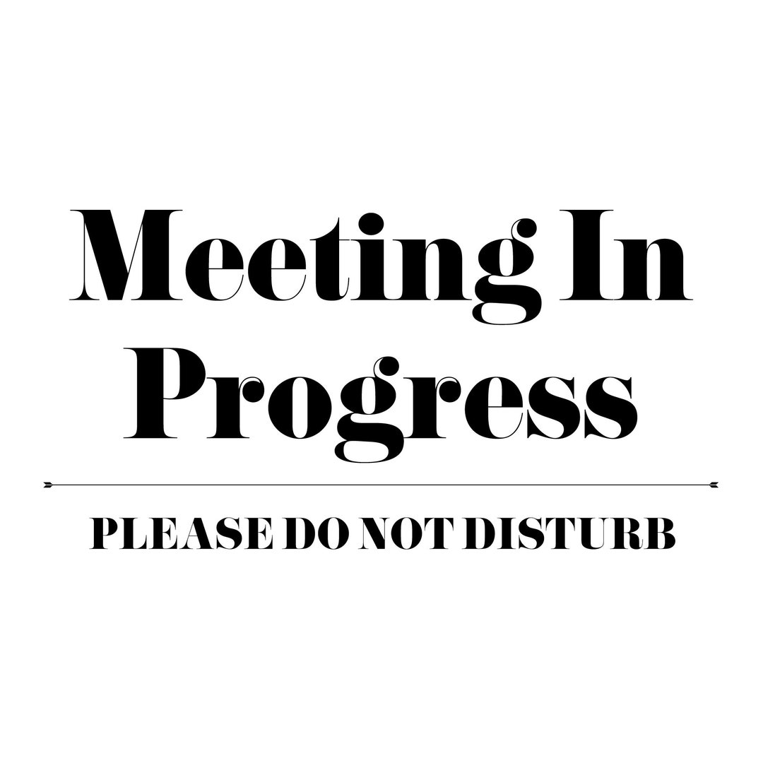 Meeting in Progress Svg Ai Dxf Eps Png Jpg Office Sign File for Cricut ...