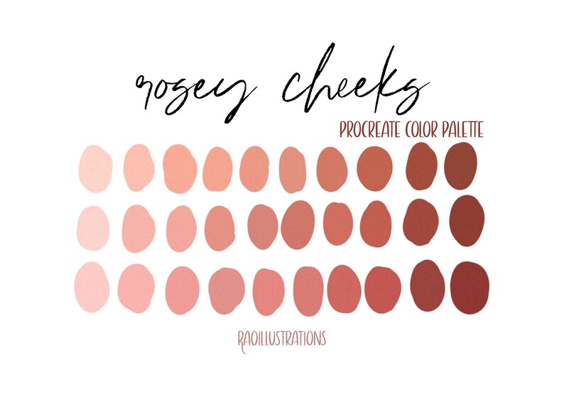 Rosey Cheeks || Color Palette for Procreate - Etsy