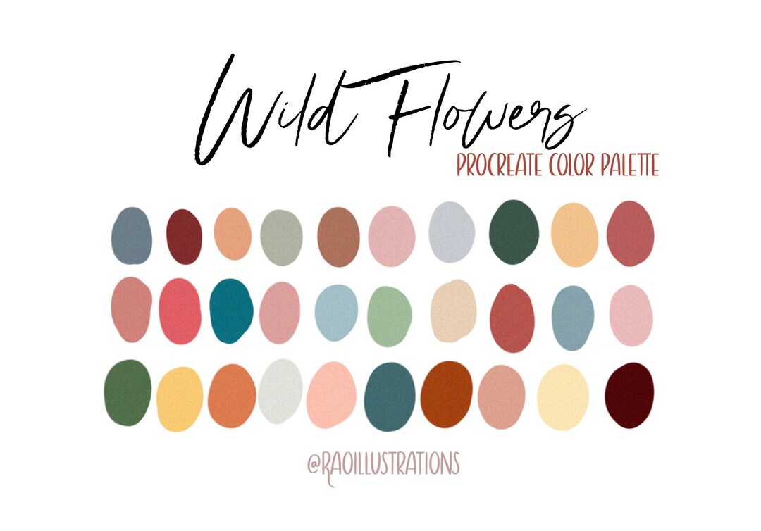 Wild Flowers | Procreate Color Palette - Etsy