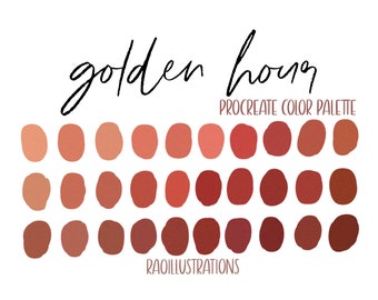 Procreate Color Palette Golden Hour - Etsy