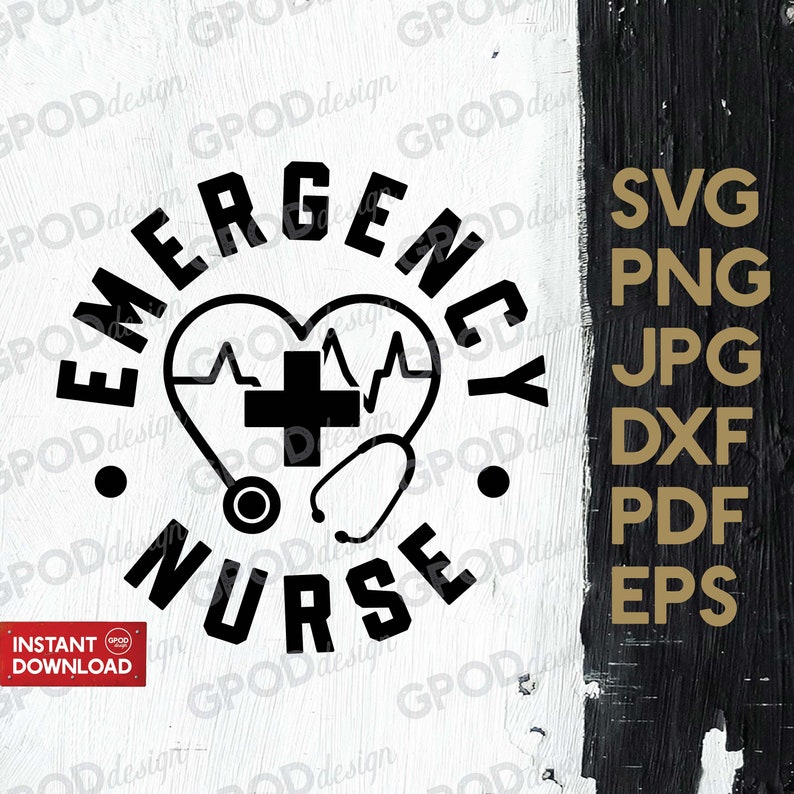 Emergency Nurse SVG ER Nurse Svg Clipart for Cricut Male - Etsy