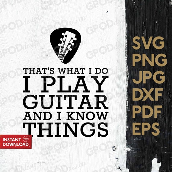 Guitar Quotes SVG Clipart for Cricut I Play Guitar and I | Etsy