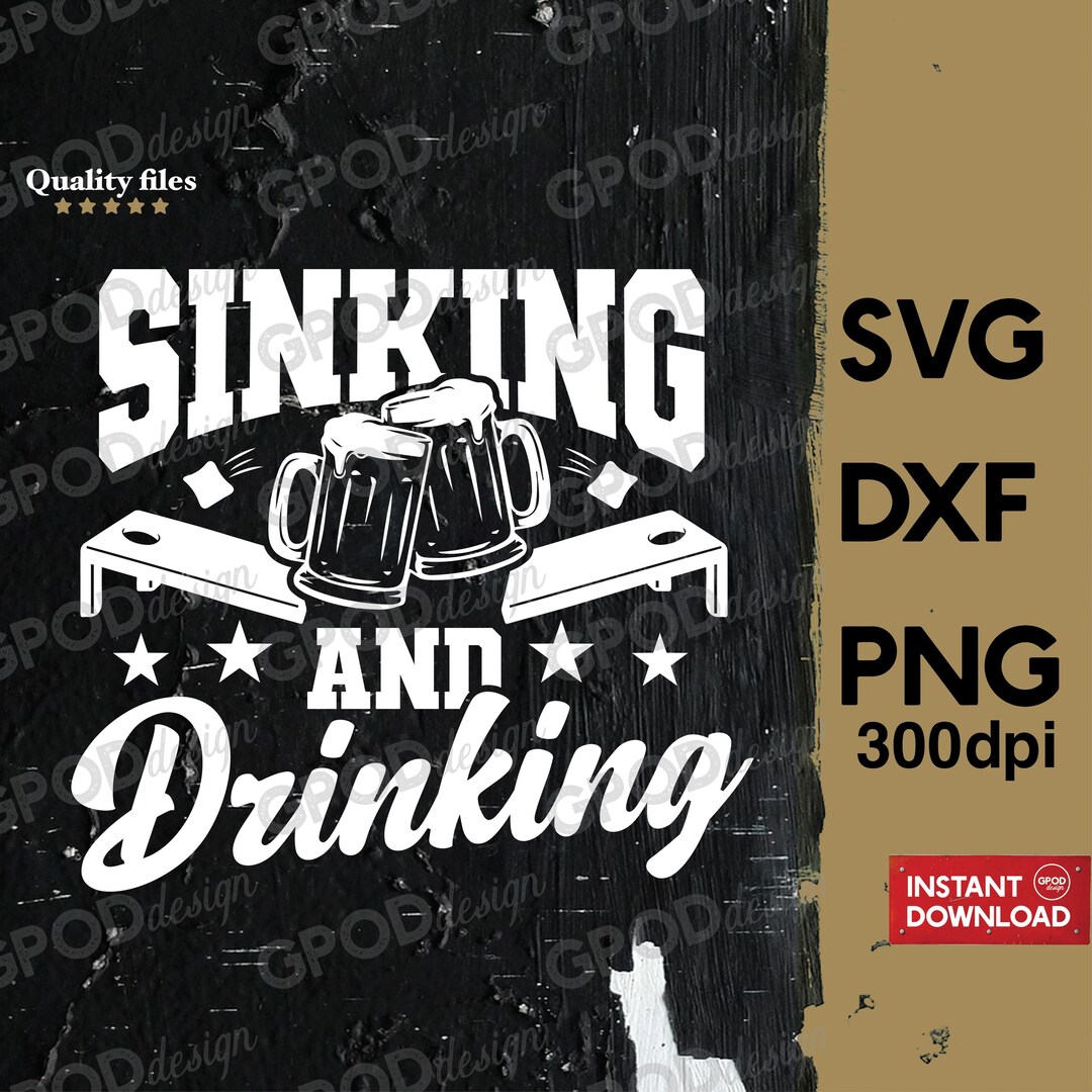 Sinking and Drinking Cornhole Beer SVG, Clipart for Cricut, Funny Cornhole Board, Cornhole Game ...