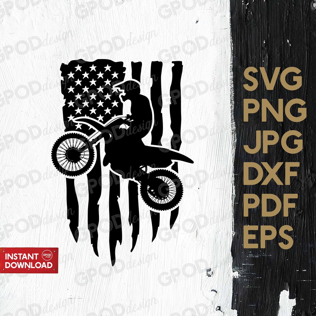 Motocross Flag SVG, Dirtbike Flag Svg, Clipart for Cricut, Motocross ...