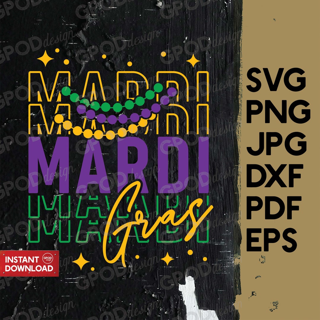 Mardi Gras SVG, Fat Tuesday Svg, Clipart for Cricut, Happy Mardi Gras ...