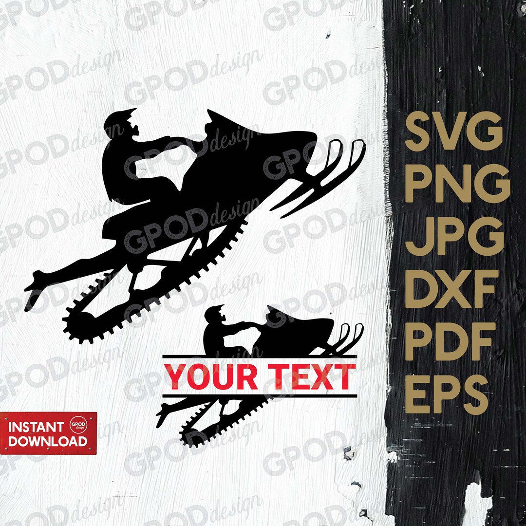 Man on Snowmobile Svg, Snowmobile Dad Svg, Clipart for Cricut, Let It ...