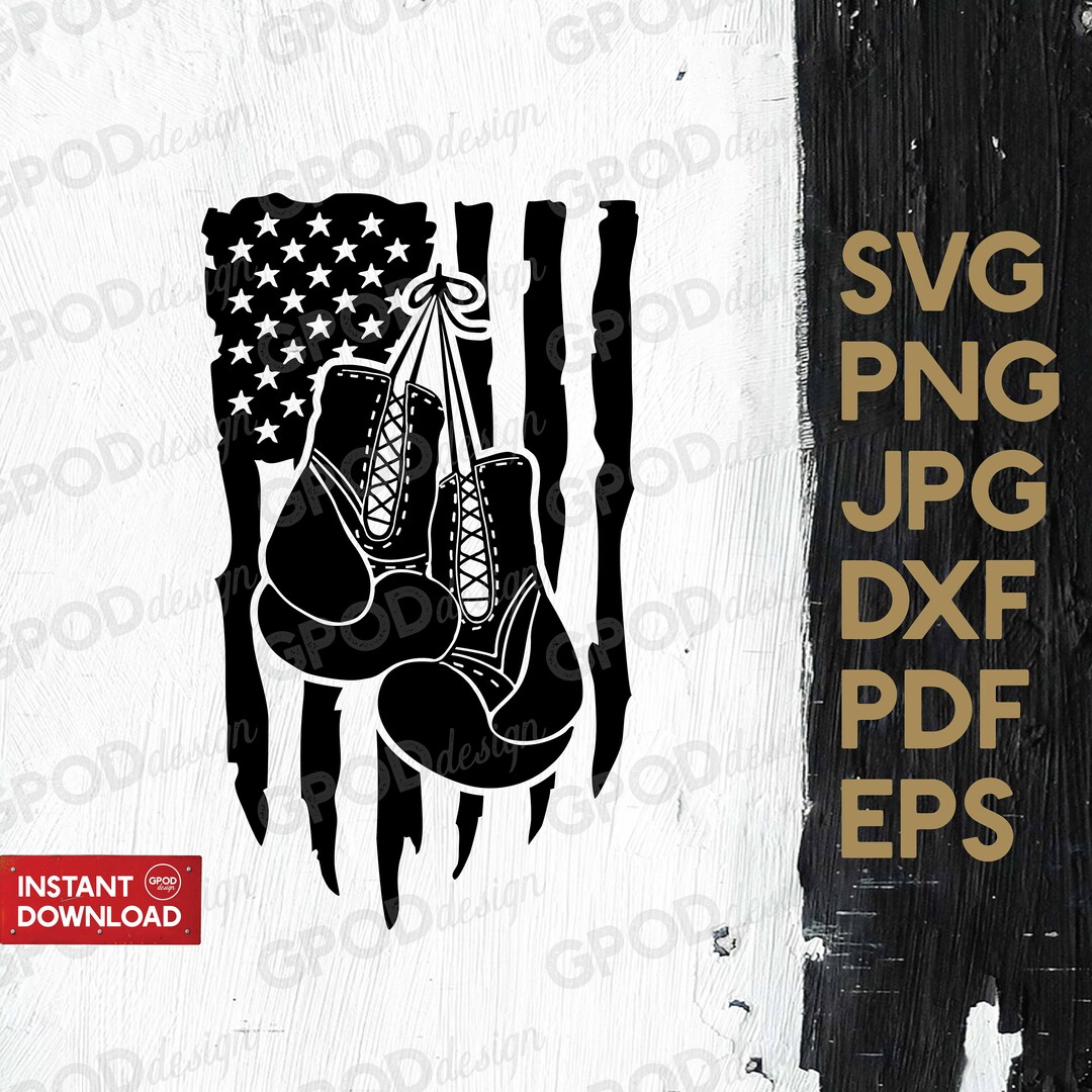 Boxing American Flag SVG, Boxing Glove Svg, Clipart for Cricut ...