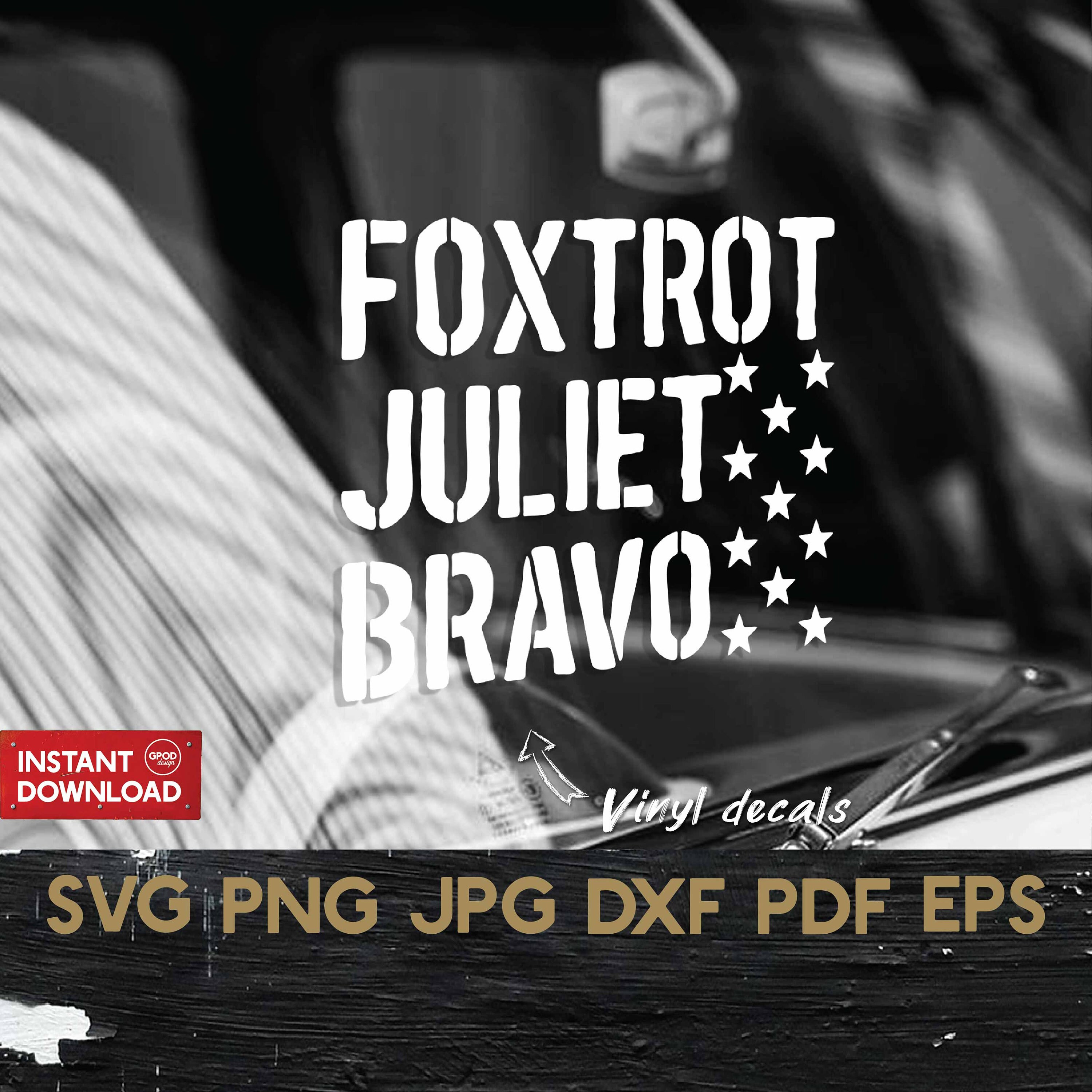 Foxtrot Juliet Bravo SVG FJB American Flag Svg Clipart for - Etsy