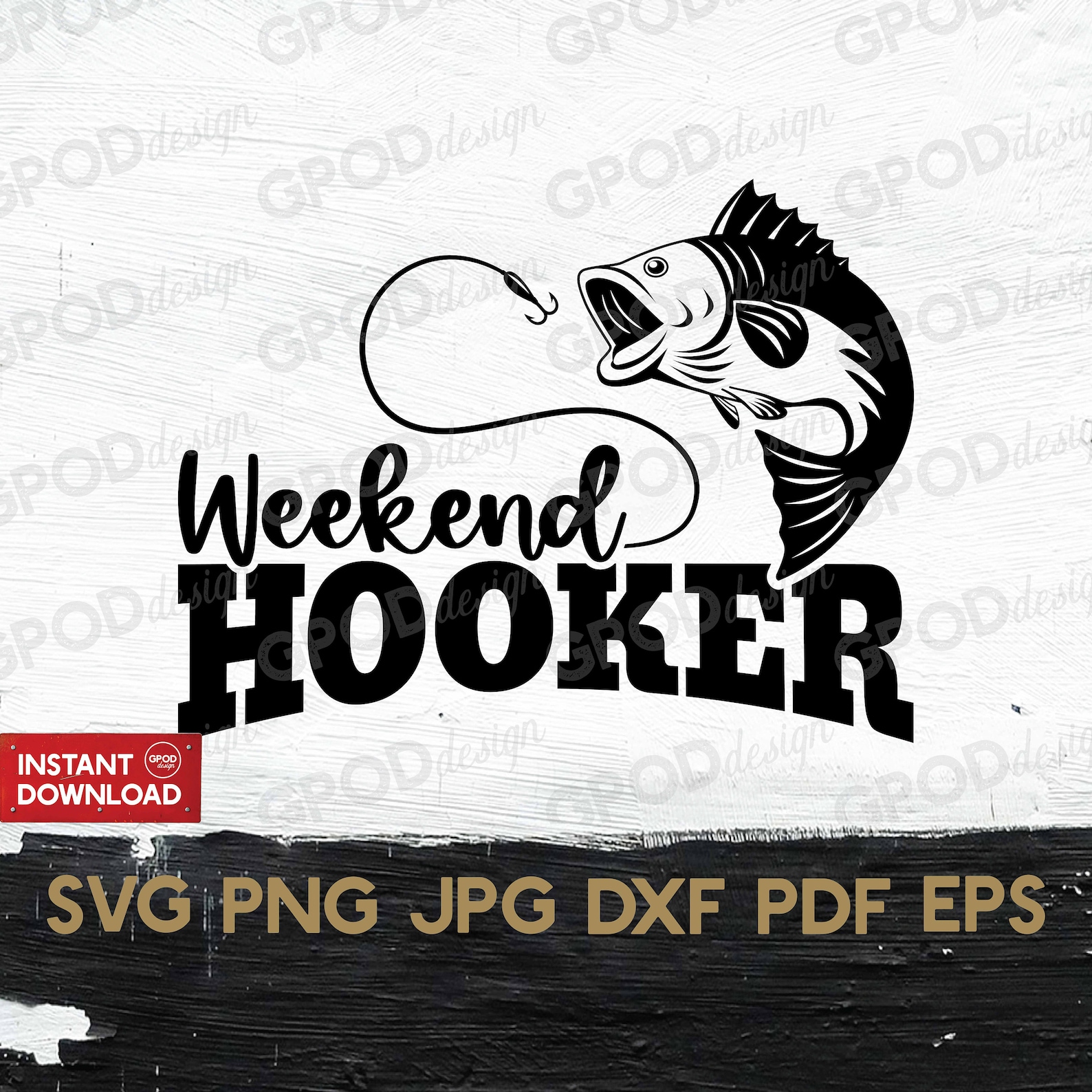 Bass Fishing SVG Weekend Hooker Svg Clipart for - Etsy