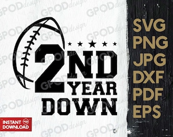 1st Year Down Football SVG, My First Football Season Svg, Clipart for ...