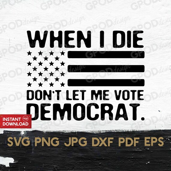 Vote Democrat Flag SVG Politic Svg Clipart for Cricut When | Etsy