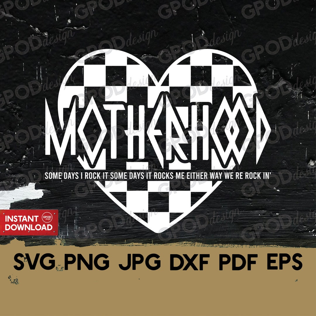 Motherhood Rocks SVG, Retro Motherhood PNG, Funny Mother's Day Svg ...